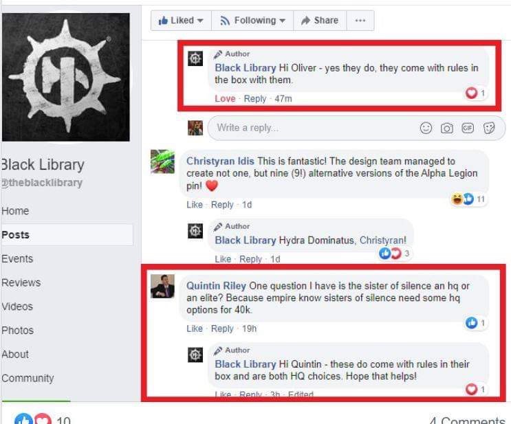 Black Library Celebrations: HQ Choices for Sisters of Silence and ...