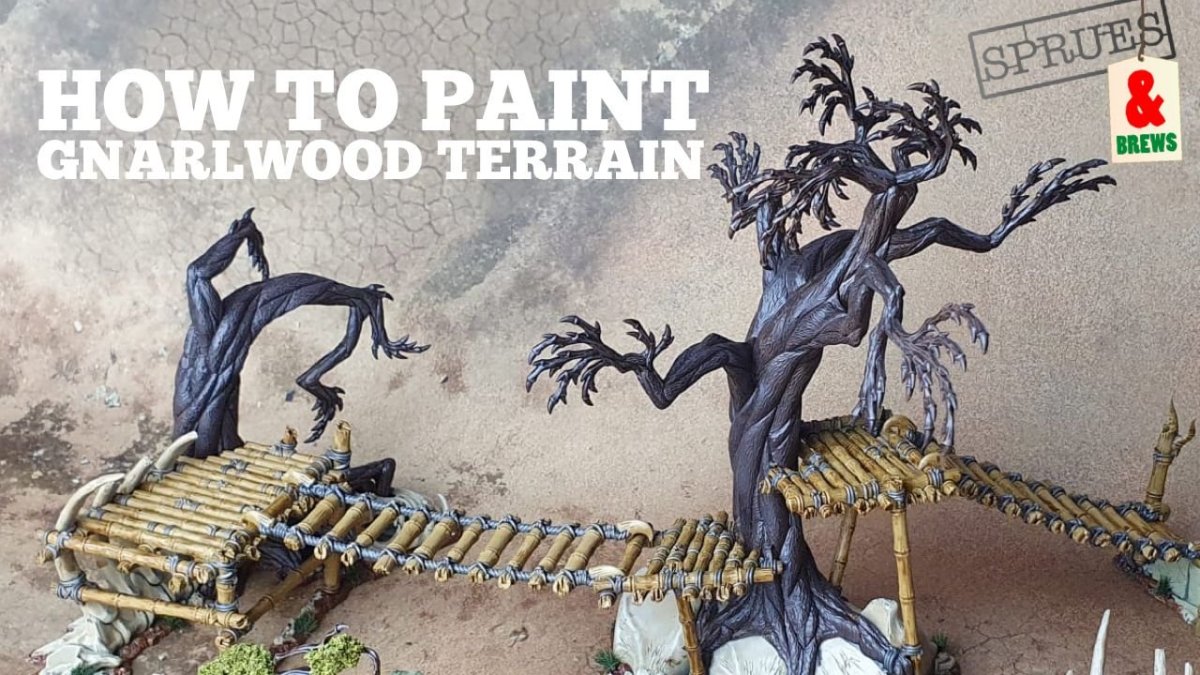 How to Paint Gnarlwood Terrain – Warcry Heart of Ghur – Sprues & Brews